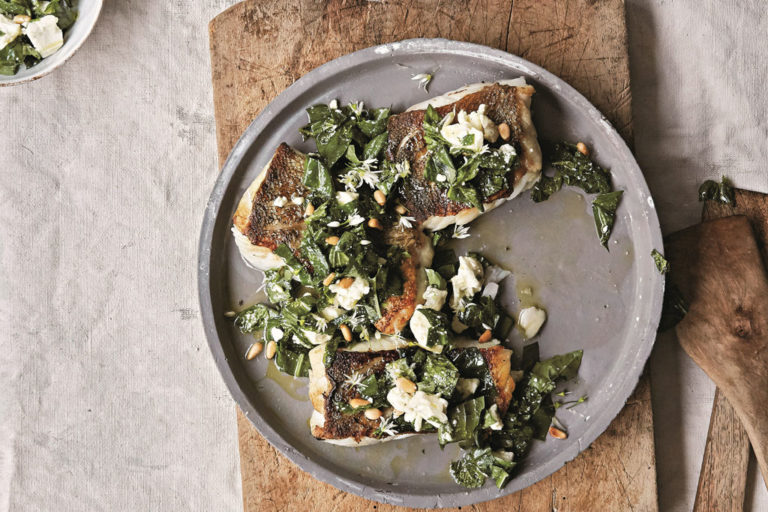 Recipe: Rick and Katie Toogood's Cod with Feta, Wild garlic and Pine Nuts