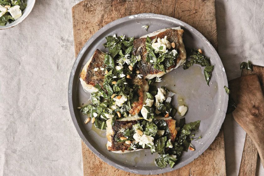 Recipe: Rick and Katie Toogood's Cod with Feta, Wild garlic and Pine Nuts