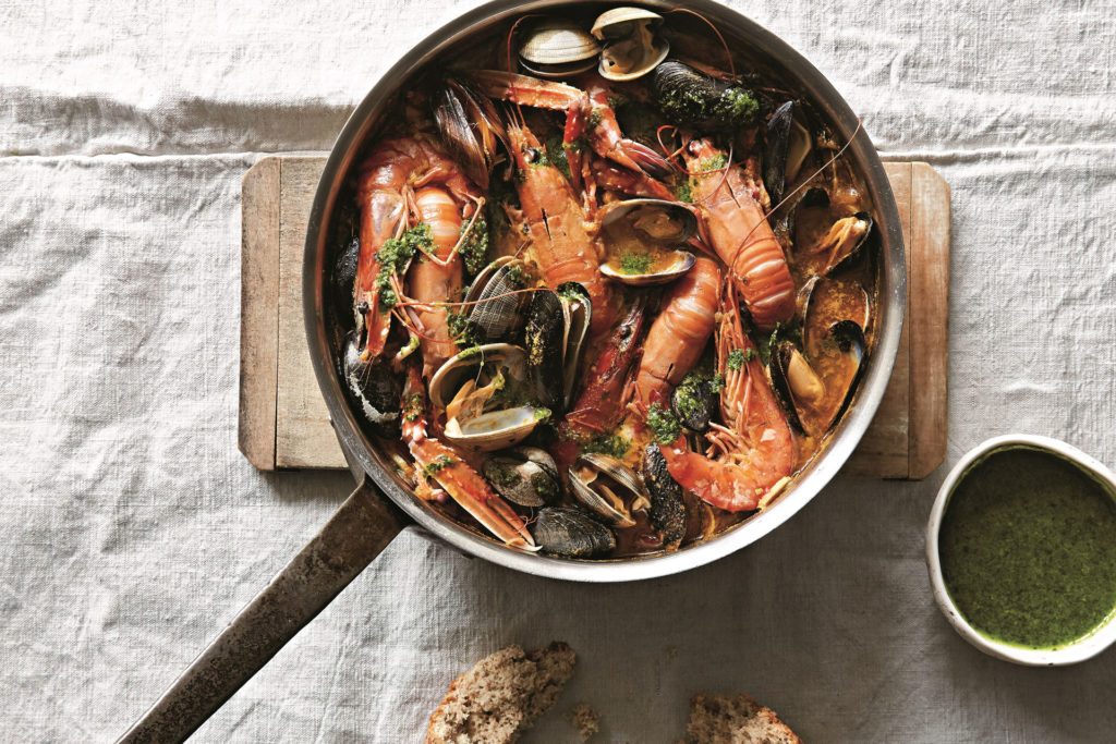 Recipe: Prawn on the Lawn’s Shellfish Stew with Parsley Oil