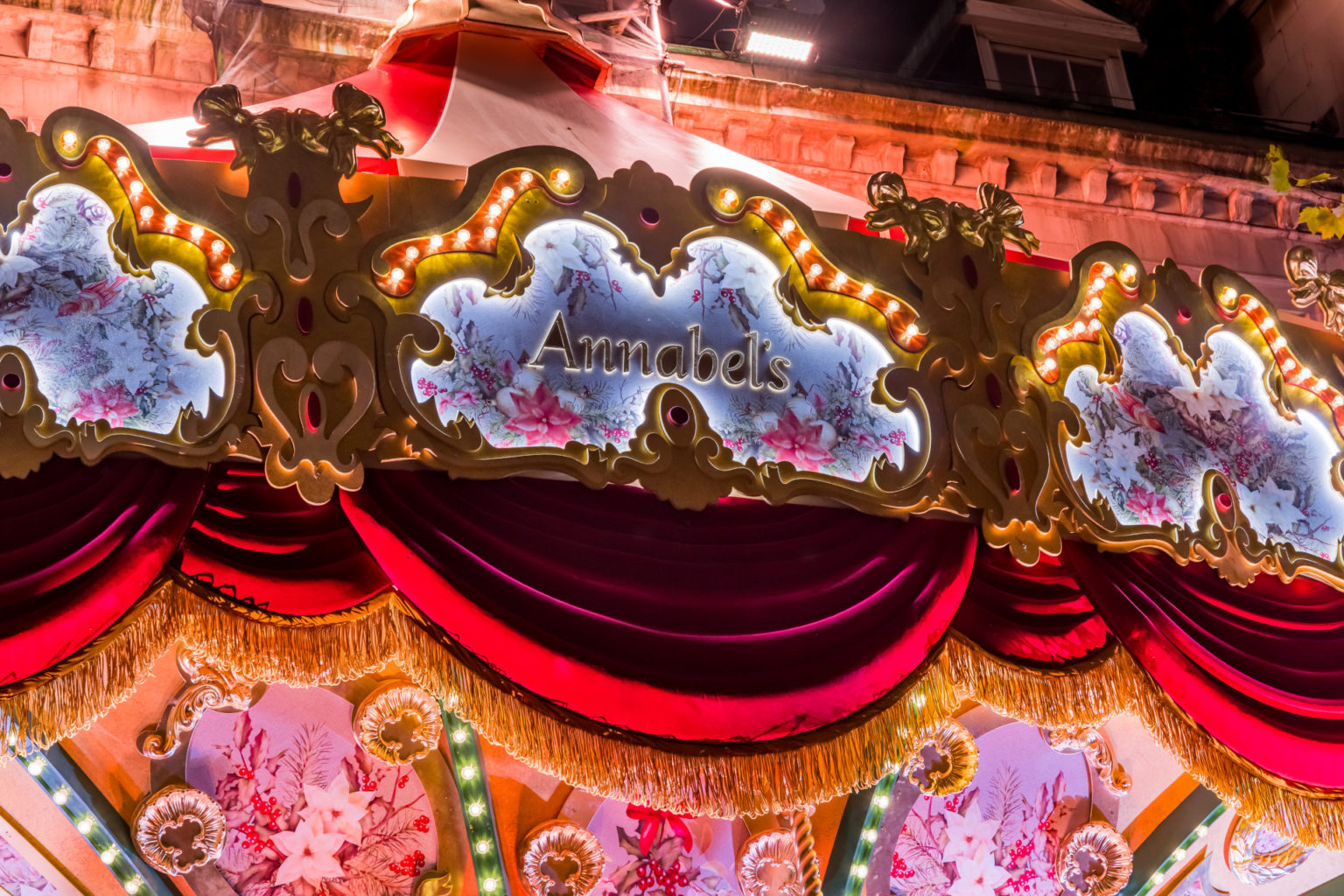 Annabel's Unveils Magical Carousel Facade for Christmas - Culture