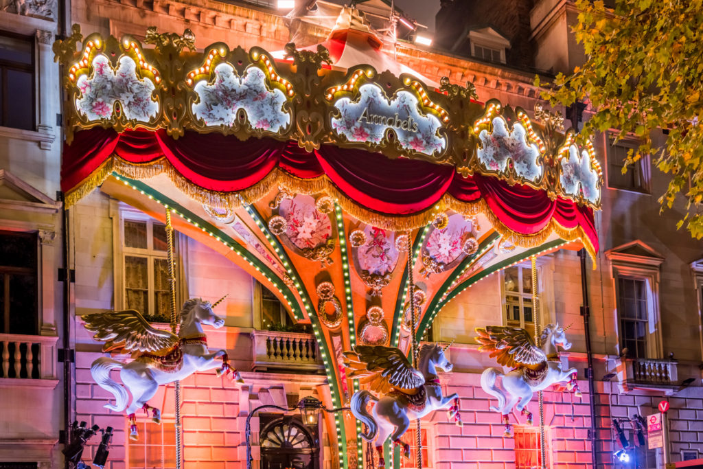 Annabel's Unveils Magical Carousel Facade for Christmas - Culture