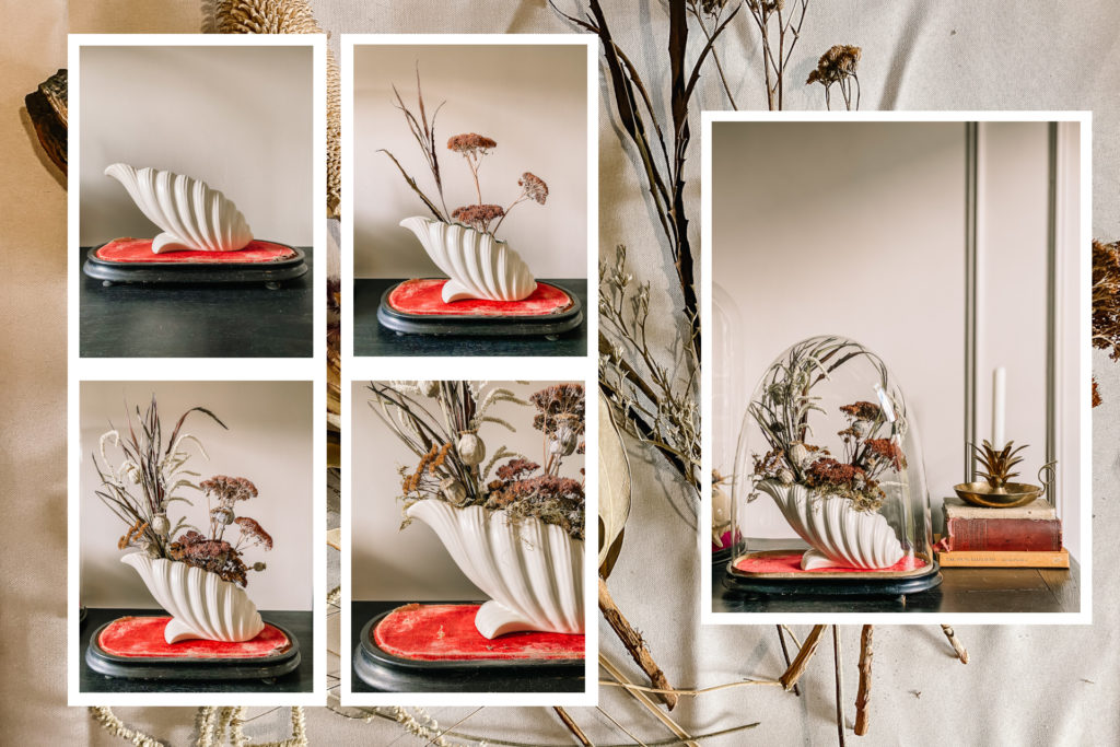 How To Make Seashell & Dried Flower Glass Domes - Style