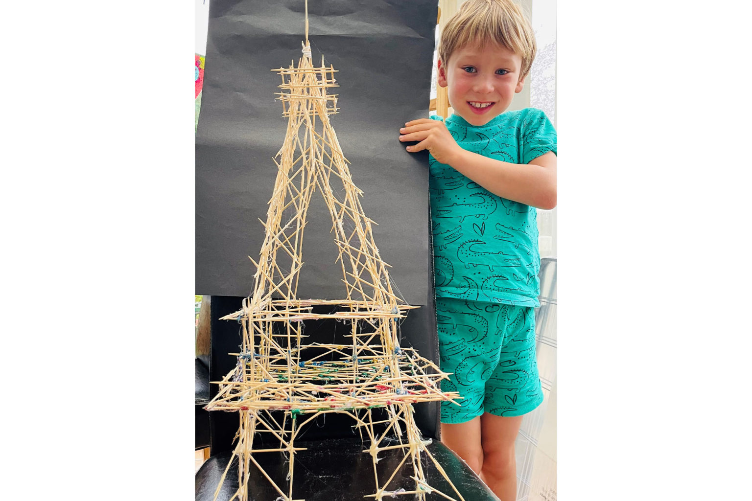 Math Inspires Pupil To Build Eiffel Tower At Home