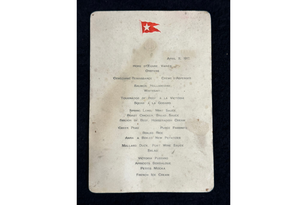 What Does A First Class Menu On The Titanic Look Like? - History